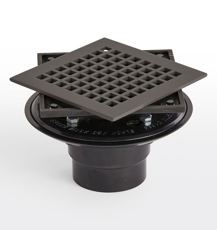 Contemporary Square Grille Shower Drain Assembly | Rejuvenation
