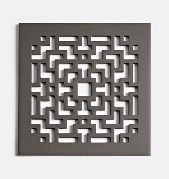 Retro Square Grille Shower Drain Assembly | Rejuvenation