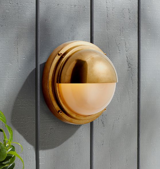 9" Seabeck Halflid Round Bulkhead Sconce | Rejuvenation