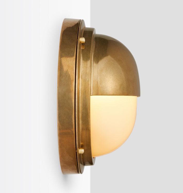 9" Seabeck Halflid Round Bulkhead Sconce | Rejuvenation