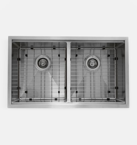 Cannon Stainless Steel Double Workstation Kitchen Sink | Rejuvenation