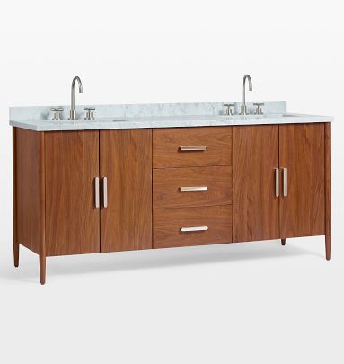Shaw 72" Walnut Double Vanity | Rejuvenation