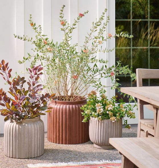 Concrete Fluted Planter | Rejuvenation