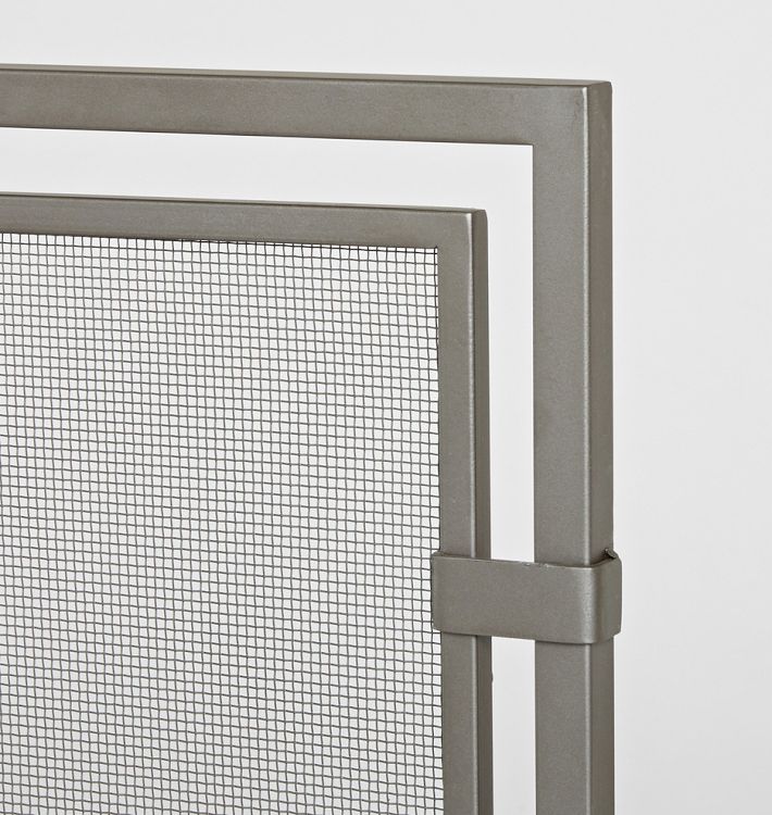 Framed Single Panel Fireplace Screen | Rejuvenation