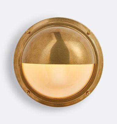 9" Seabeck Halflid Round Bulkhead Sconce | Rejuvenation
