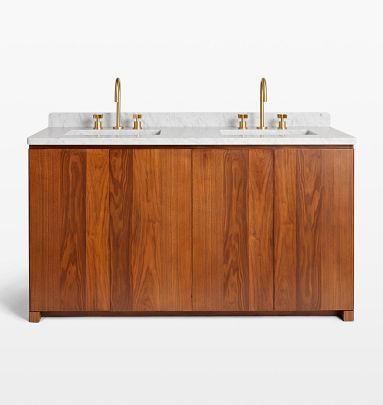 Valley 60" Walnut Double Vanity | Rejuvenation