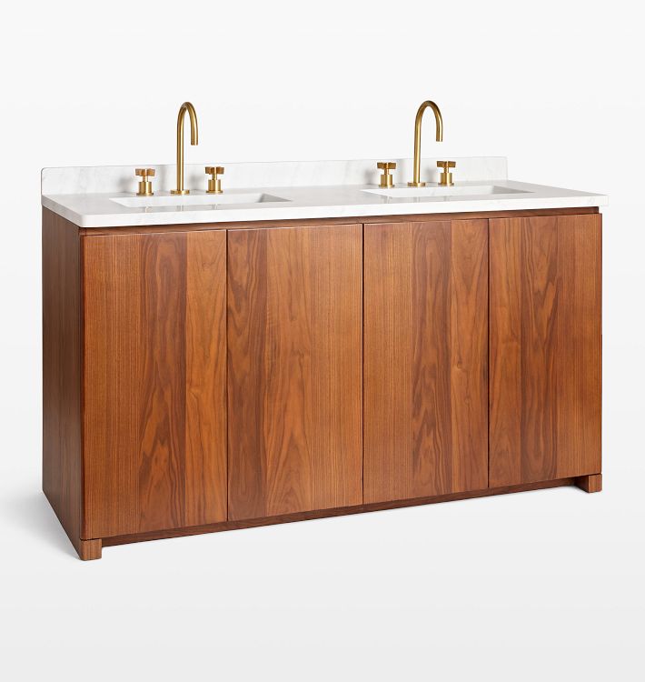 Valley 60" Walnut Double Vanity | Rejuvenation