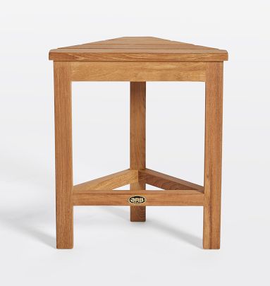 Teak Corner Shower Bench | Rejuvenation