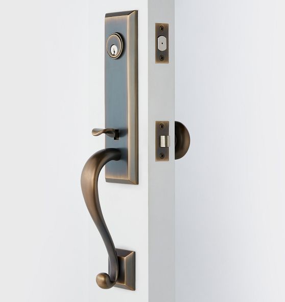 Putman Knob Exterior Door Hardware Tube Latch Set | Rejuvenation