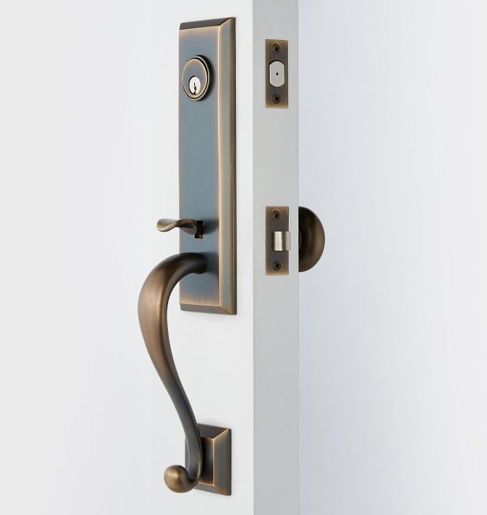 Putman Knob Exterior Door Hardware Tube Latch Set | Rejuvenation