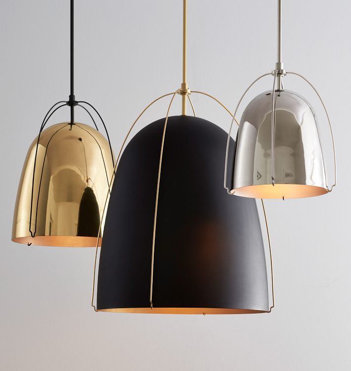 Haleigh 8" Metal Dome Rod Pendant | Rejuvenation