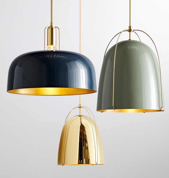 Haleigh 8" Metal Dome Rod Pendant | Rejuvenation