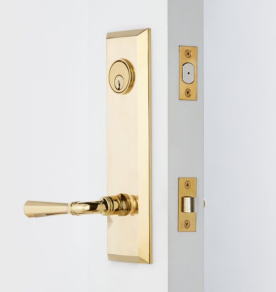 Putman Octagonal Lever / Lever Exterior Door Hardware Tube Latch Set | Rejuvenation