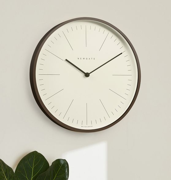 Mr. Clarke Wall Clock - Dark Plywood | Rejuvenation