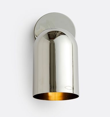 Paige 5" Articulating Flat Dome Cylinder Sconce | Rejuvenation