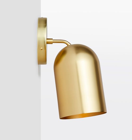 Paige 5" Articulating Flat Dome Cylinder Sconce | Rejuvenation