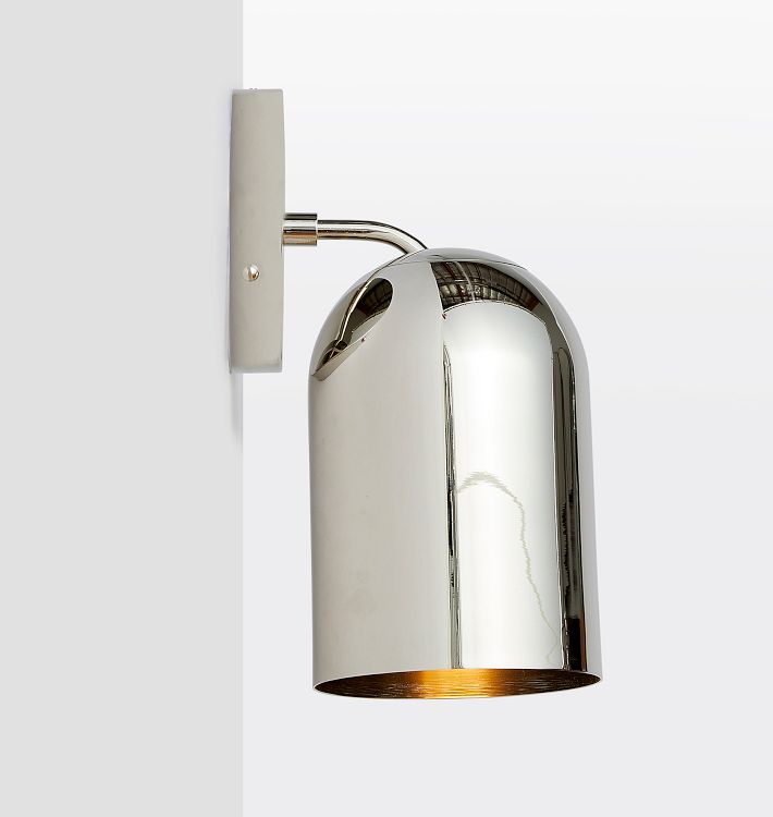 Paige 5" Articulating Flat Dome Cylinder Sconce | Rejuvenation