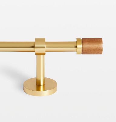 Hillcrest Adjustable Brass Drapery Rod Set | Rejuvenation