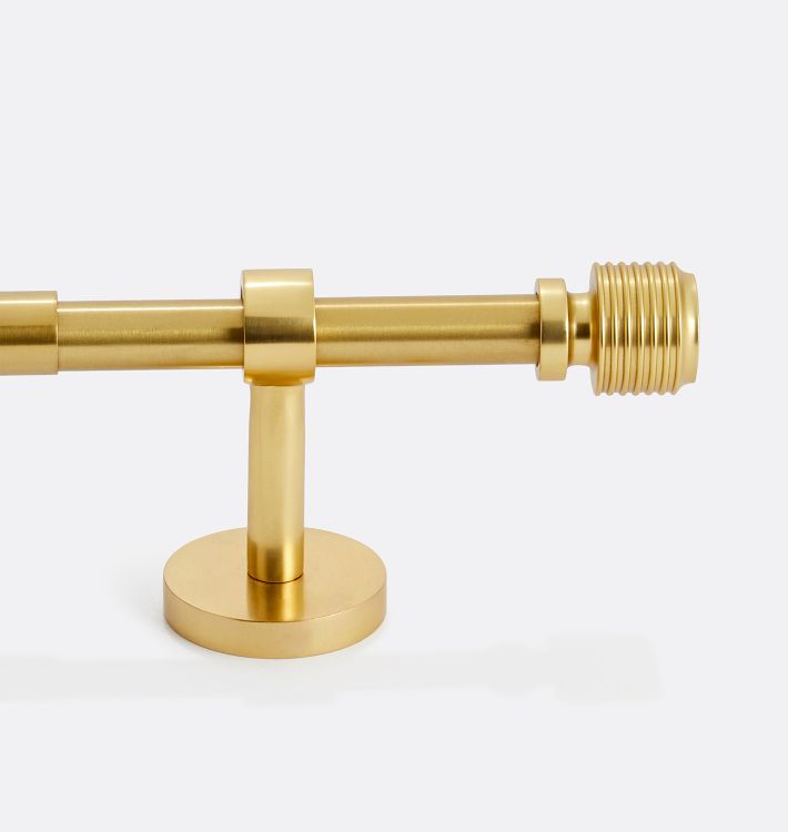 Paulson Adjustable Brass Drapery Rod Set | Rejuvenation