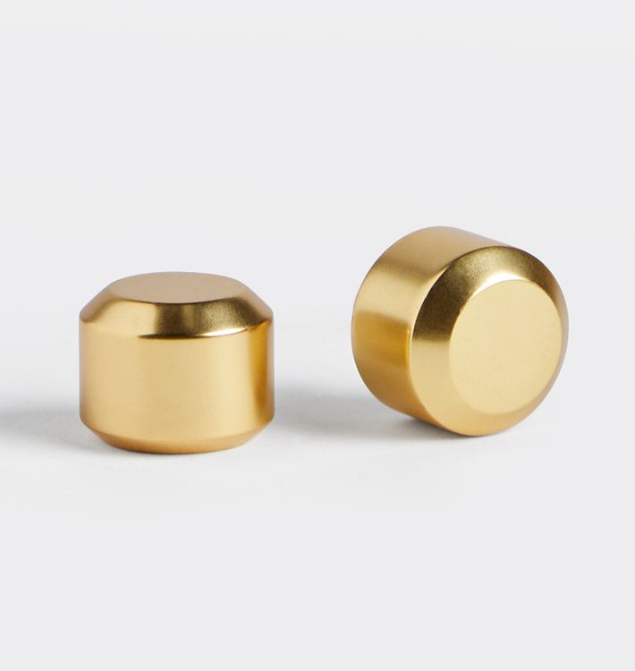 End Cap Adjustable Brass Drapery Rod Set | Rejuvenation