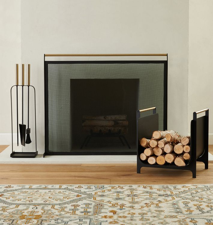 Vance Hearth Fireplace Screen | Rejuvenation