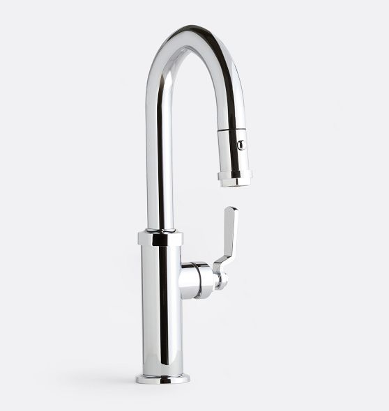 Descanso Works Pull Down Kitchen Prep Faucet with Button Sprayer ...