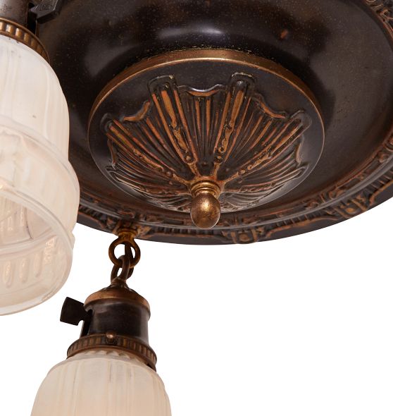 Classical Revival 3-Light Flush Mount with Cup Shades | Rejuvenation