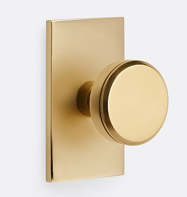Blair Brass Rectangle Plate with Tumalo Backplate Interior Door Set ...