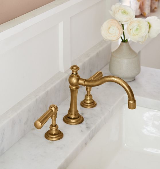Connor Lever Handle Widespread Bathroom Faucet | Rejuvenation