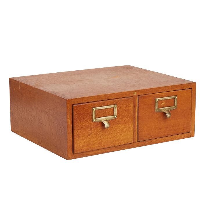 Oak Tabletop File Box By Globe Wernicke Circa 1920S | Rejuvenation