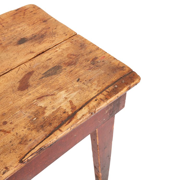 Primitive Farm Table With Tapered Legs Circa 1920S | Rejuvenation
