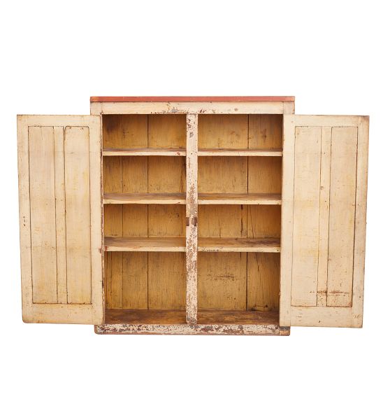 Two Door Cabinet With Perfectly Chippy Paint Circa 1920S | Rejuvenation