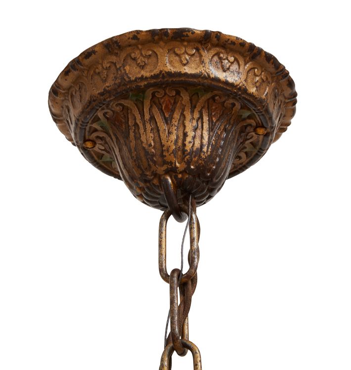 Intricately Cast Five-Light Classical Revival Bare Bulb Chandelier ...