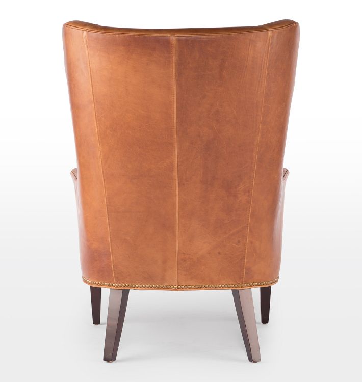 Clinton Modern Wingback Leather Chair | Rejuvenation