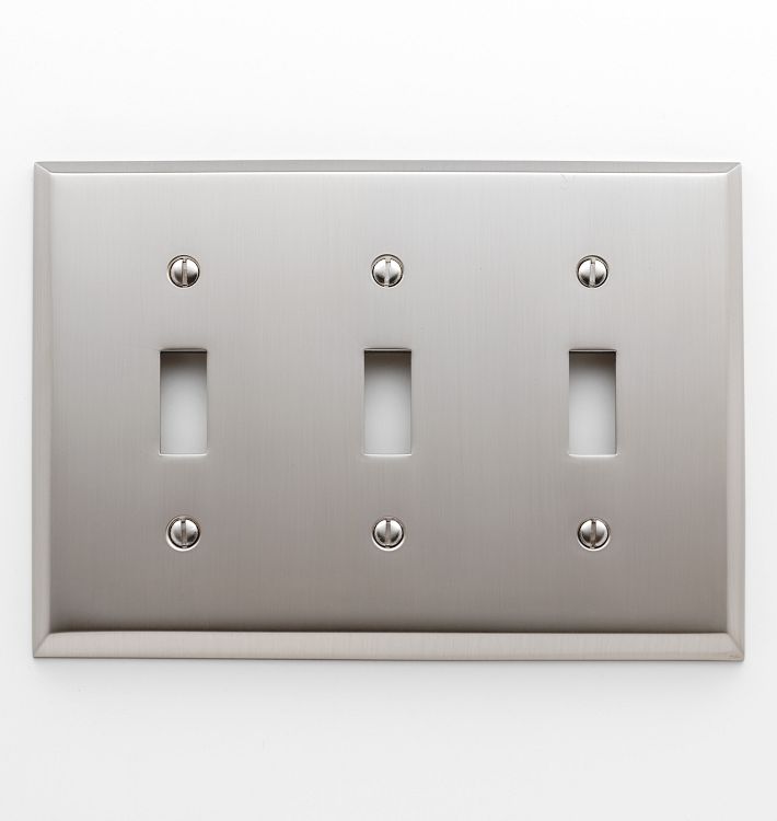 Lewis Triple Toggle Switchplate | Rejuvenation