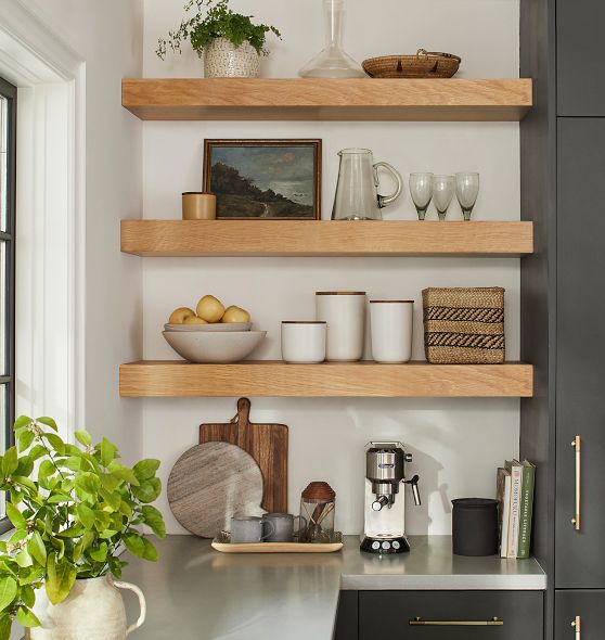 Floating Wood Shelf with 4" Height | Rejuvenation