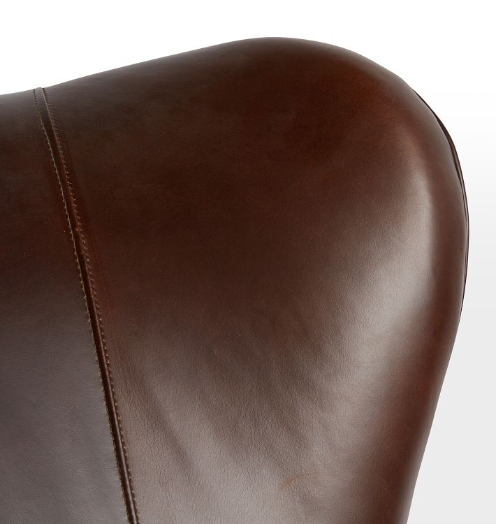 Clinton Modern Wingback Leather Chair | Rejuvenation