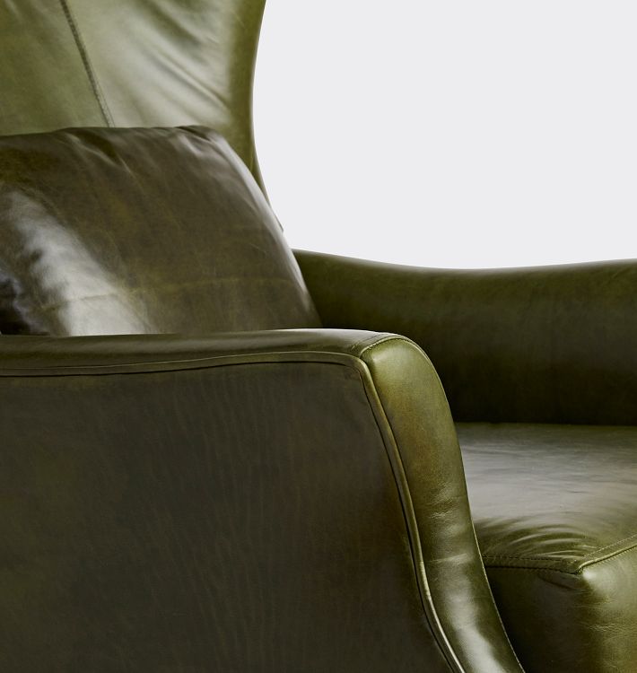 Clinton Modern Wingback Leather Recliner Chair | Rejuvenation
