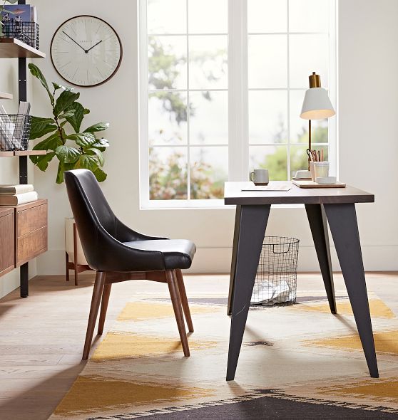 Dexter Swivel Leather Side Chair | Rejuvenation