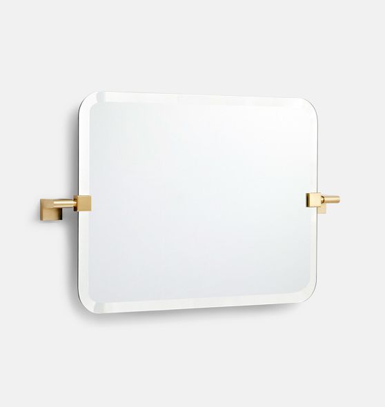 Meadows Frameless Rounded Rectangle Pivot Mirror | Rejuvenation