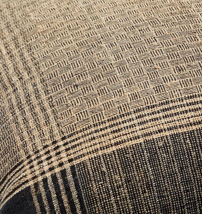 Plaid Handspun Raw Silk Pillow Cover | Rejuvenation