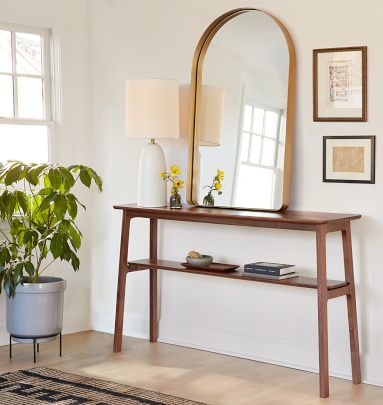 Bilquist Console Table, Walnut | Rejuvenation