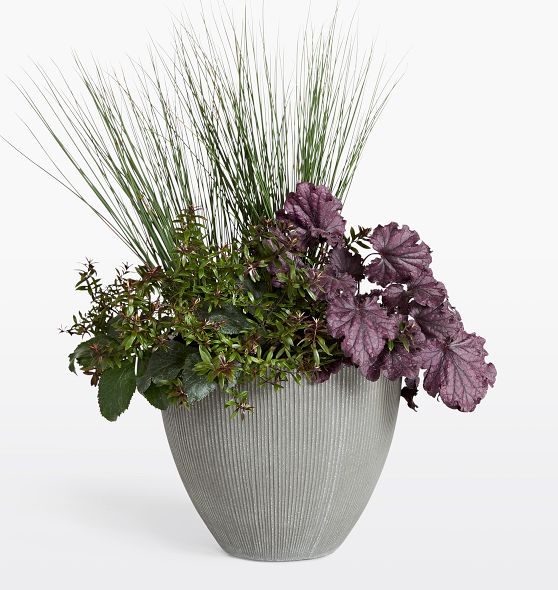 Modern Textured Tapered Planter | Rejuvenation