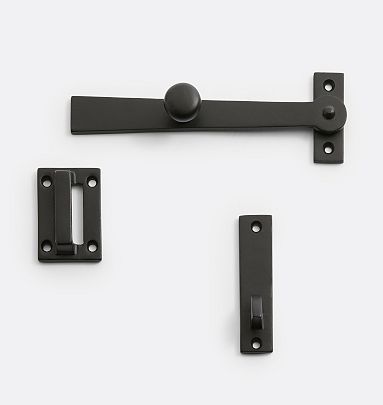 Matte Black Bronze Gate Drop Bar With Handle | Rejuvenation