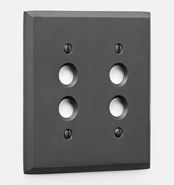 Lewis Double Push-Button Switchplate | Rejuvenation