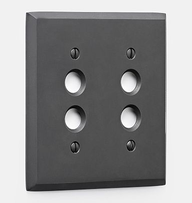 Lewis Double Push-Button Switchplate | Rejuvenation