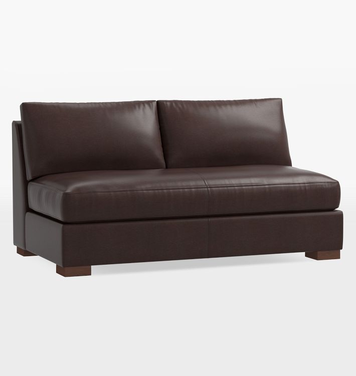 Guilford Leather Armless Sofa Sectional Component | Rejuvenation