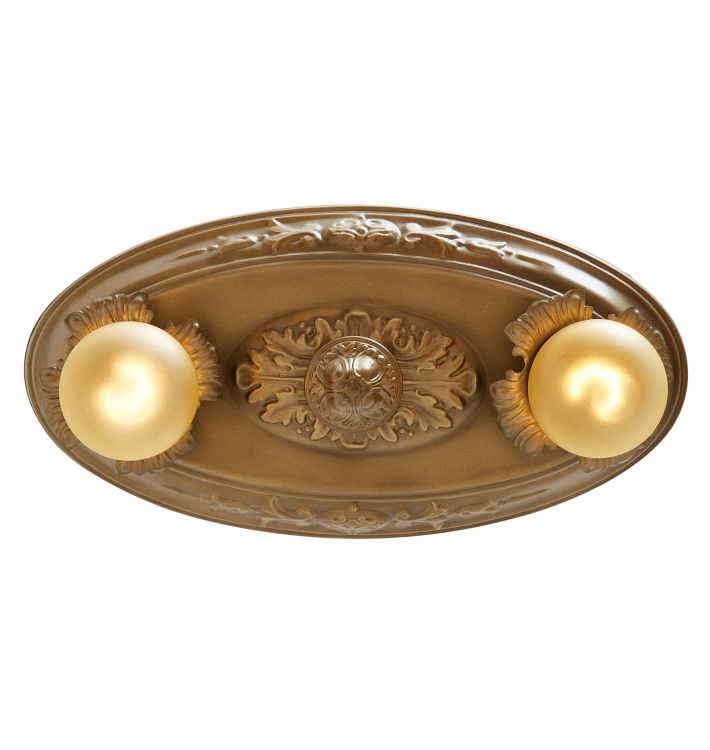 Vintage 2-Light Bare Bulb Semi-Flush Fixture | Rejuvenation