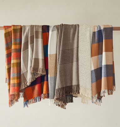 Handwoven Wool Gingham Throw | Rejuvenation