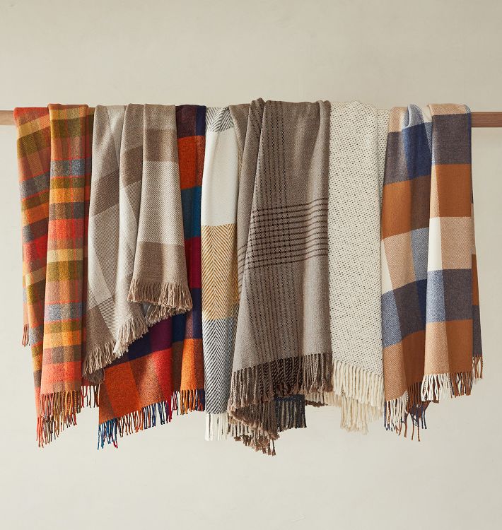 Handwoven Wool Gingham Throw | Rejuvenation